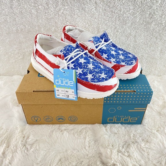 Hey Dude | Shoes | Hey Dude Youth Wendy Patriotic Star Spangled Casual ...